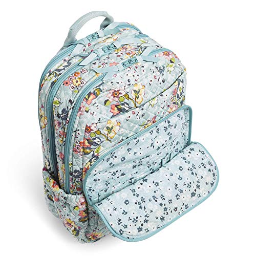 Vera Bradley Women's Cotton XL Campus Backpack, Floating Garden, One Size