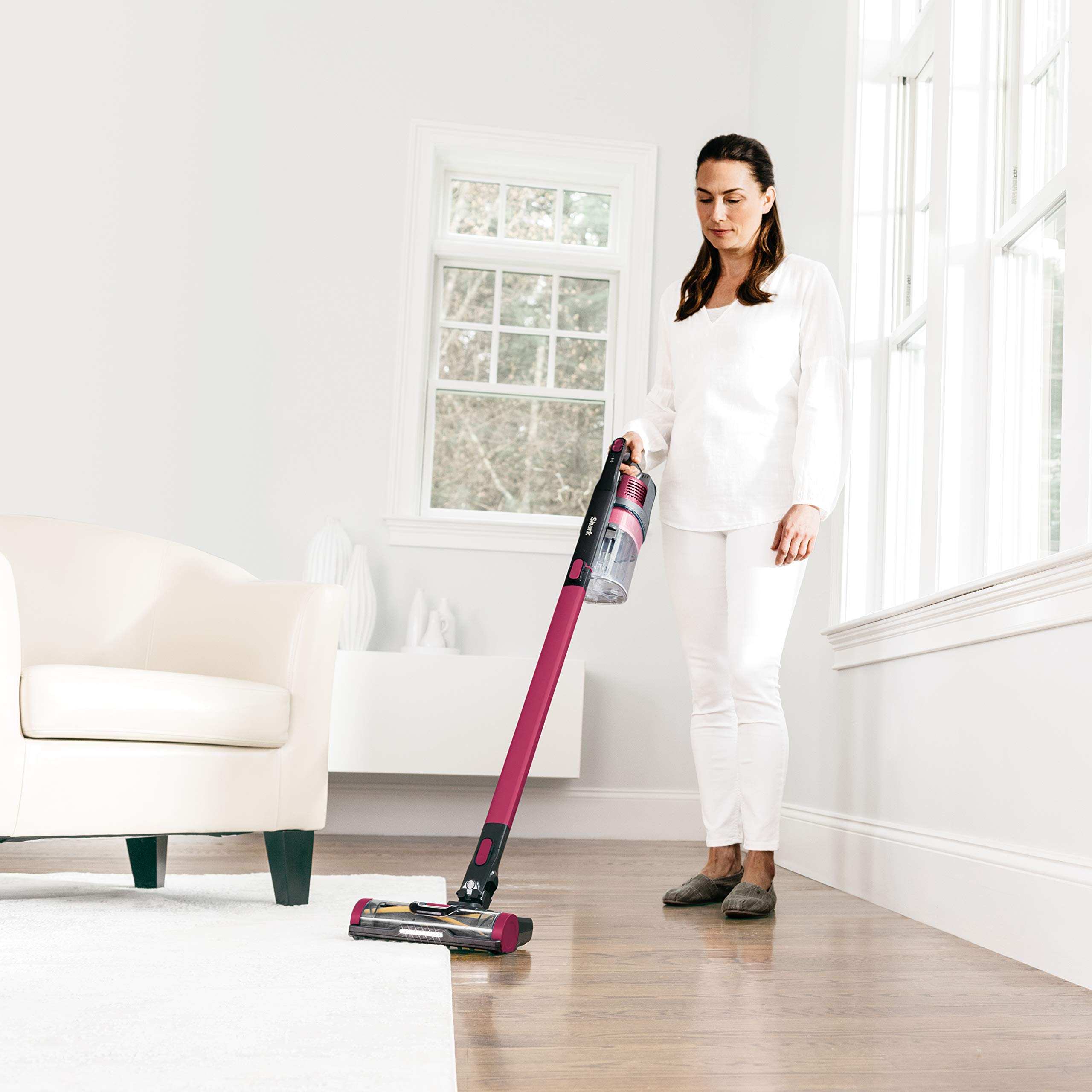 Shark IZ163H Rocket Pet Pro Cordless Vacuum with MultiFlex and Powerful Suction, in Raspberry (Renewed)