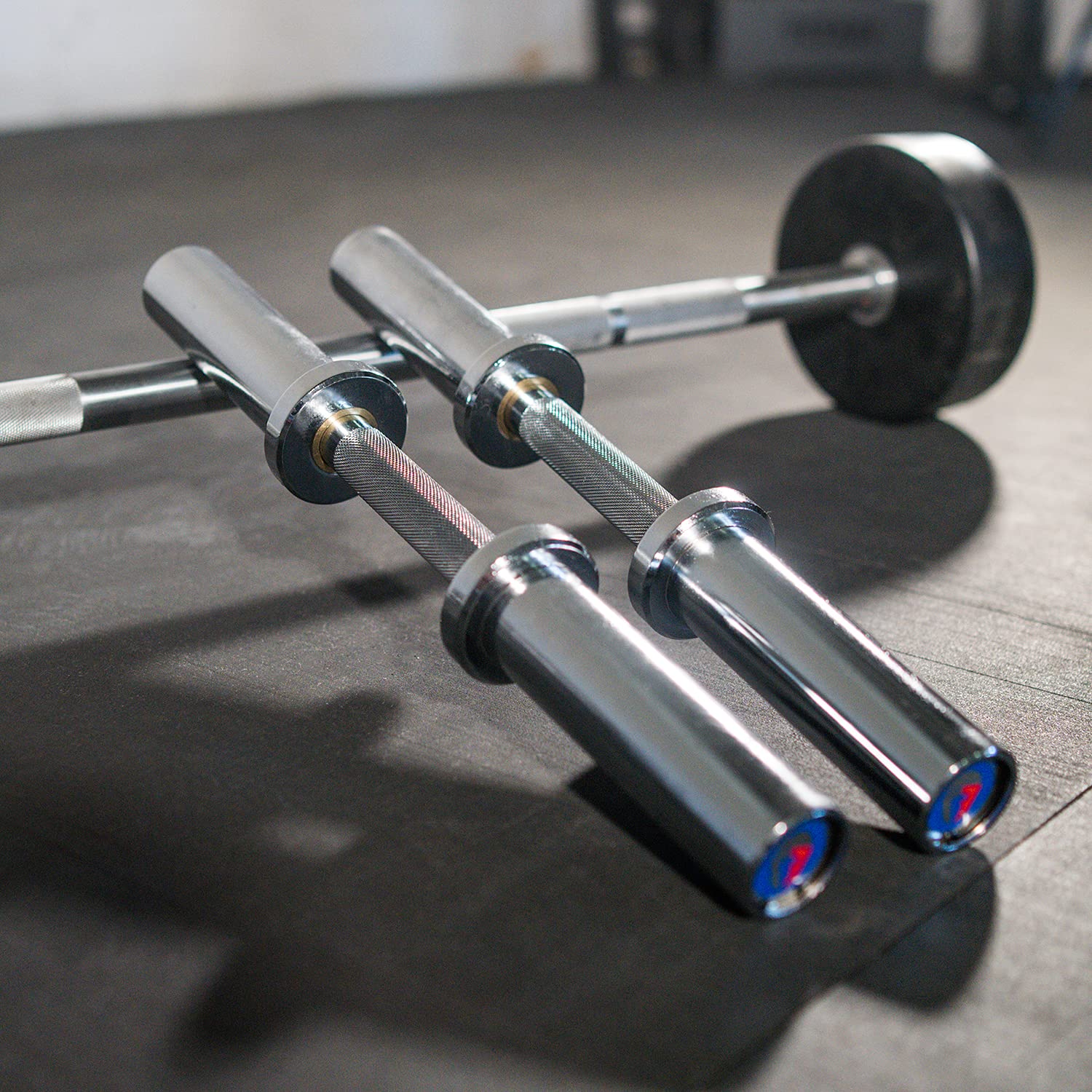 Titan Fitness Pair 20in Loadable Olympic Dumbbell Bars, 400 LB Capacity Each, Knurled Handles for Home Gym Strength Training