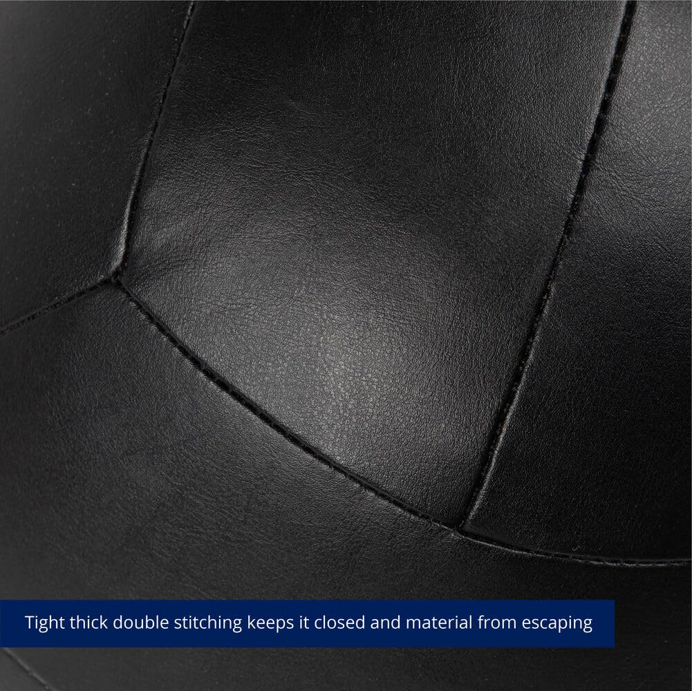 Titan Fitness Soft Leather Medicine Wall Ball 14 lb. Durable, Endurance, Cardio, Core Strength