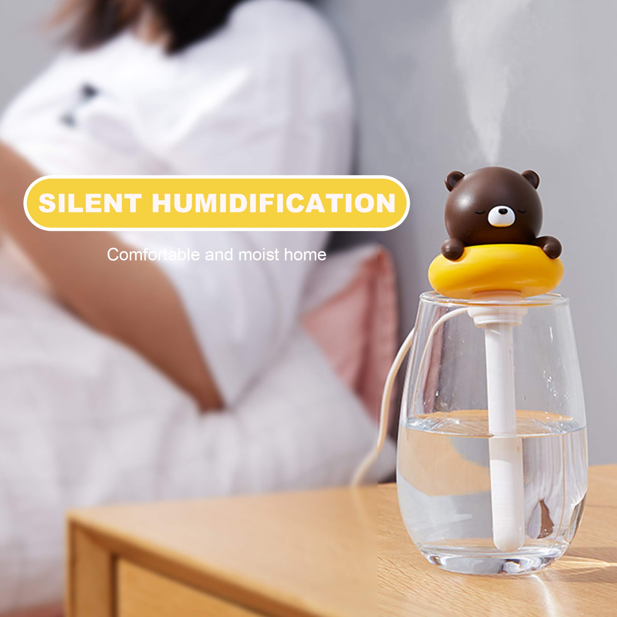 USB Portable Mini Humidifier, Richgv Cool Mist Humidifier for Car Travel Office Hotel Household
