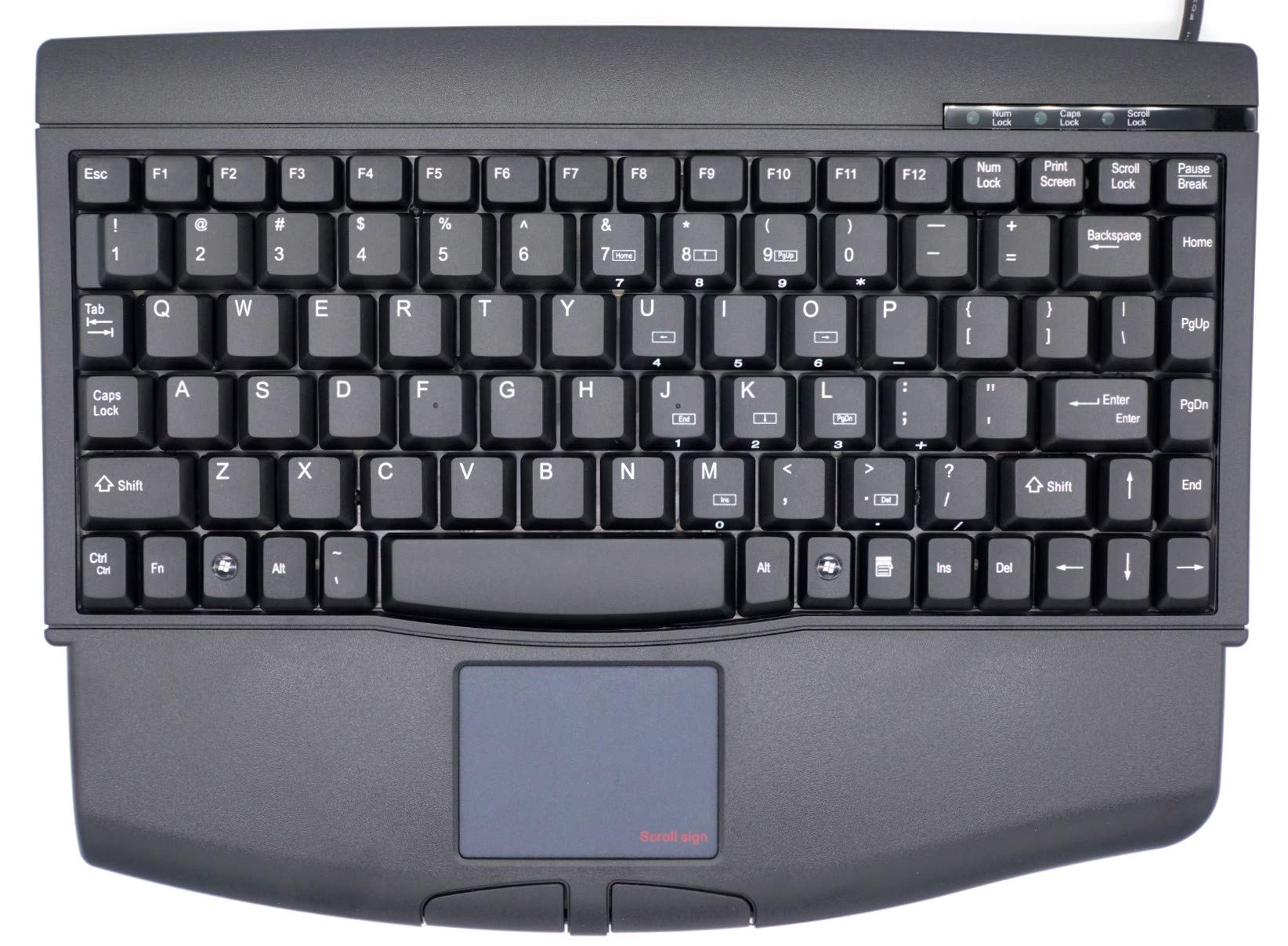 SolidTek Mini Keyboard with Touchpad USB Interface Black KB-ACK540UB