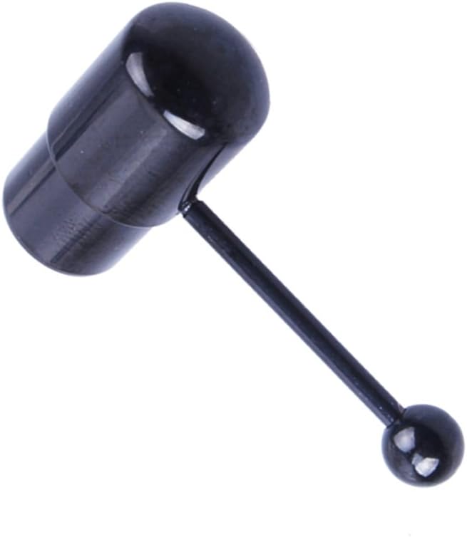 Stainless Steel Vibrating Tongue Ring Barbell Tongue Piercing Jewelry with 2 Batteries (Black)