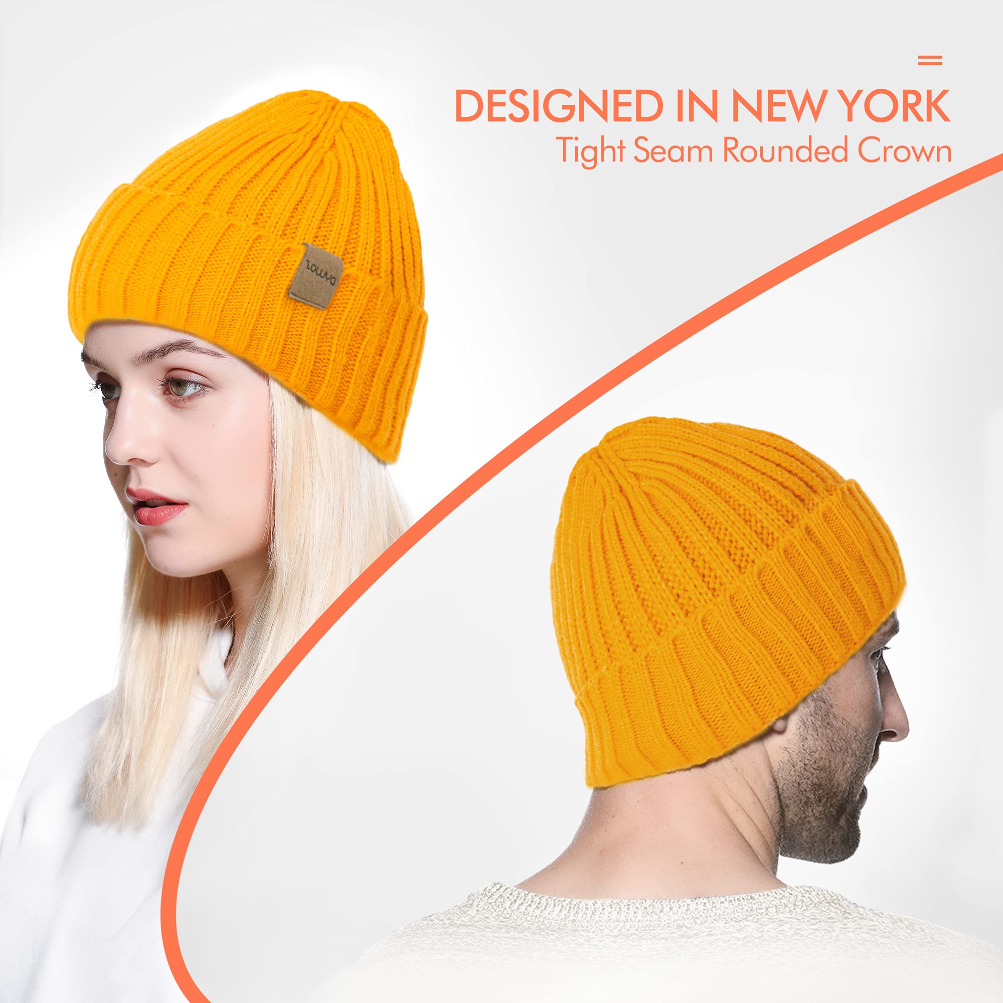 zowya Ultrawarm Winter Beanie for Men & Women Thermal Lining Double-Layer Skully Thick Knit Beanie, 1-Hat Black