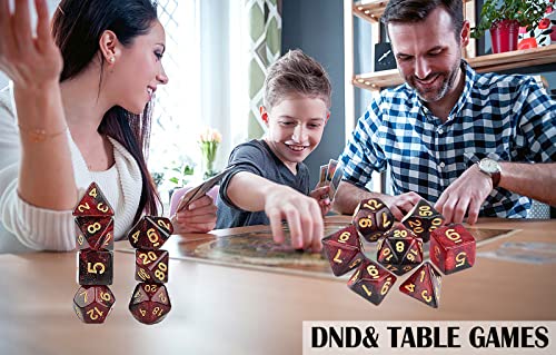 WEITELAI Dice Set D&D, Dungeons & Dragons D&D Dice Set, 7 Pack Polyhedral Dice Set, for Ttrpg MTG Table Role Playing Games