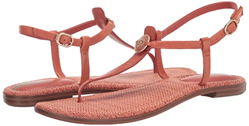 Sam Edelman Women's Gigi Flat Sandal, Terracotta Pink Signet, 7