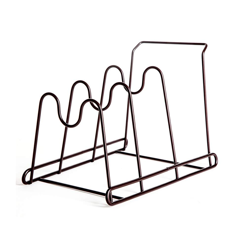 WUDILU 3 Layer Anti-Fall Metal Drying Pan Pot Rack Cover Lid Rest Stand Spoon Holder Kitchen Tool