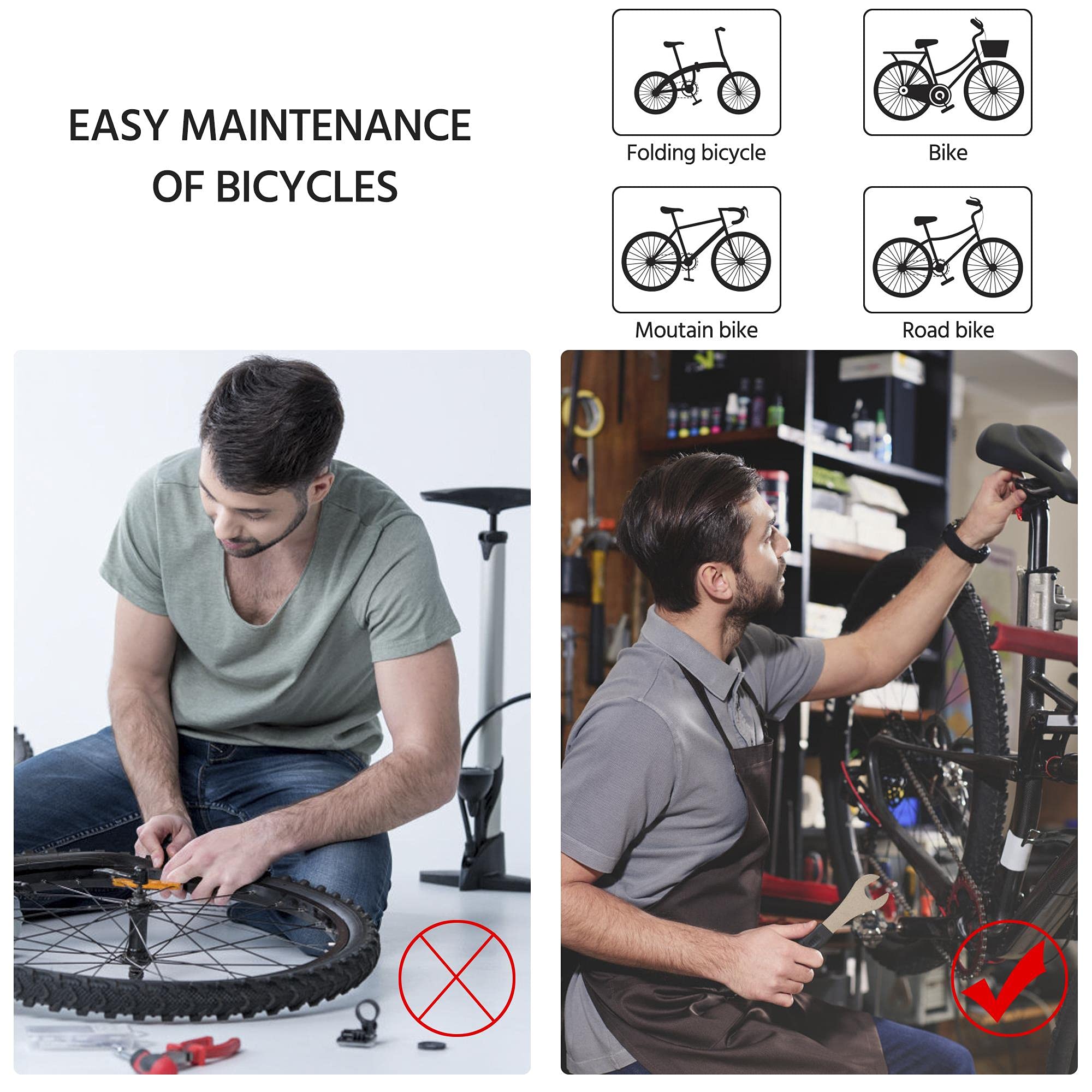 Topeakmart Bicycle Repair Workstands Mechanic Bike Repair Rack stand for Road & Mountain Bicycle Maintenance w/Multiple Quick Release Telescopic Arm Tool Tray