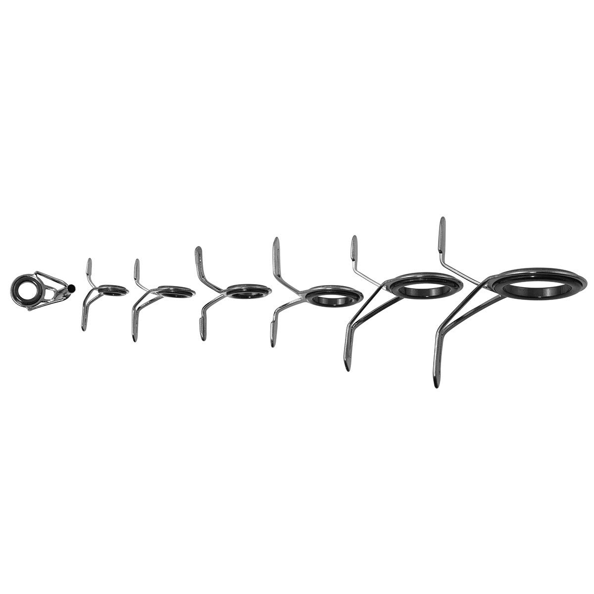 ZRM&E Fishing Rod Guide Set 7 PCS Mixed Size Double Leg Fishing Top Rings Rod Pole Repair Kit