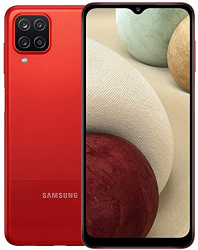 Samsung Galaxy A12 Nacho (32GB, 3GB) 6.5" HD+, Quad Camera, 5000mAh Battery, GSM Unlocked Global 4G Volte (NOT VERIZON/Boost) International Model A127F/DSN with Fast Car Charger Bundle (Red)