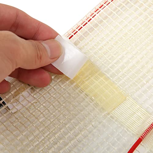 Raguso Electric Floor Heater Mat, Self Adhesive Mesh Easy to Install Multifunctional 240W Insulating PEP PVC Protective Sleeve Floor Heating Pad for Wood Floors(#1)