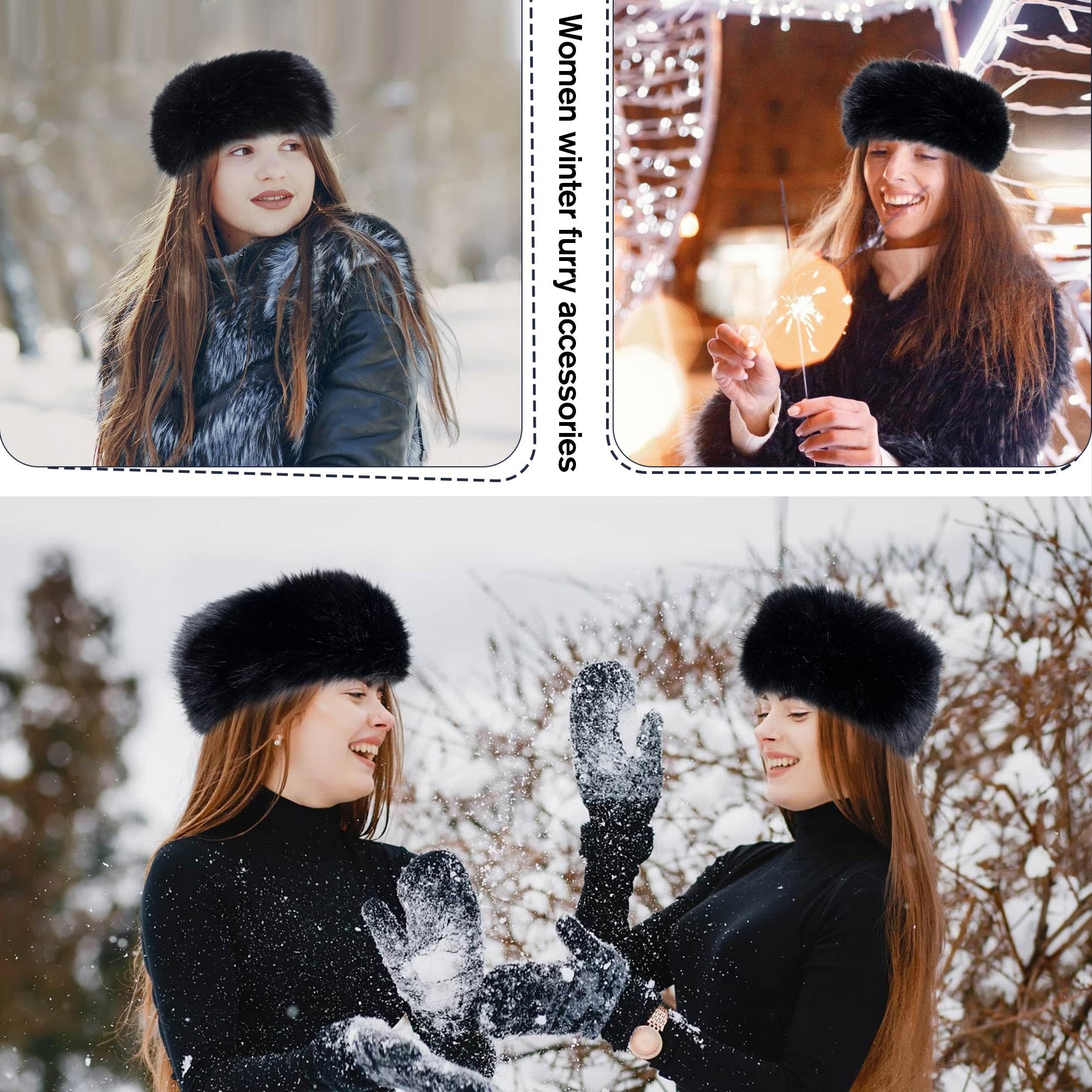 Yetagoo Faux Fur Headband for Women Winter Earwarmer Earmuff Hat Ski