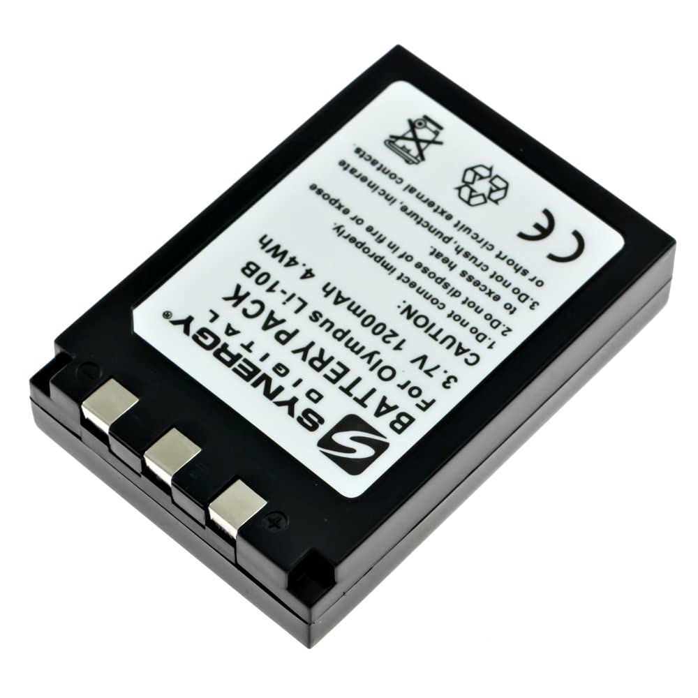 SDLI10B Lithium-Ion Battery - Ultra High Capacity (3.7V 1090 mAh) - Replacement for Olympus LI-10B and LI-12B Batteries for Olympus C-50, C-5000, FE-200, IR-500, Stylus 1000, 300, 400, 410, 500, 600