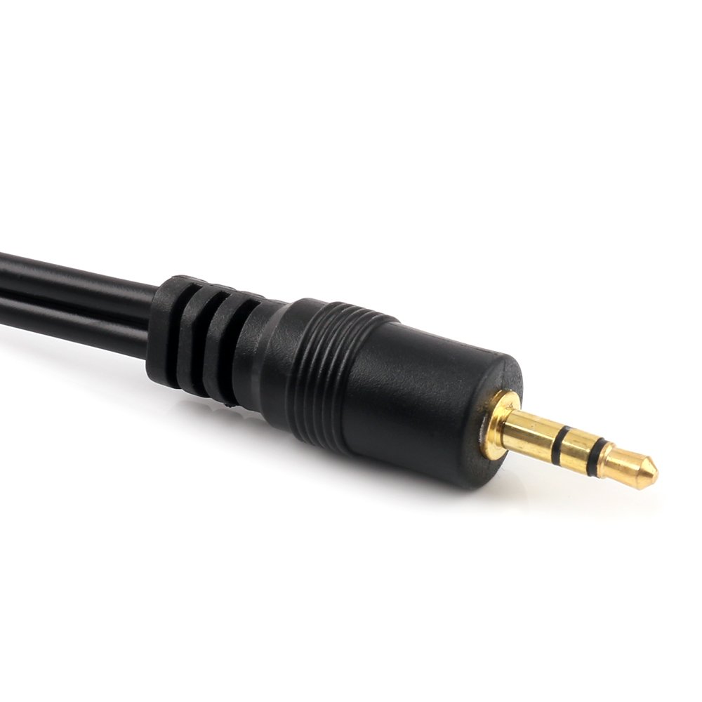 tisino 3.5mm TRS Stereo Male to Dual XLR Male Splitter Patch Cable Unbalanced Mini Jack 1/8 to Double XLR Breakout Cable - 5 FT