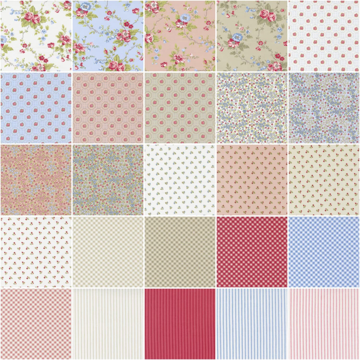 Sweet Liberty Charm Pack by Brenda Riddle Designs; 42-5" Precut Fabric Quilt Squares