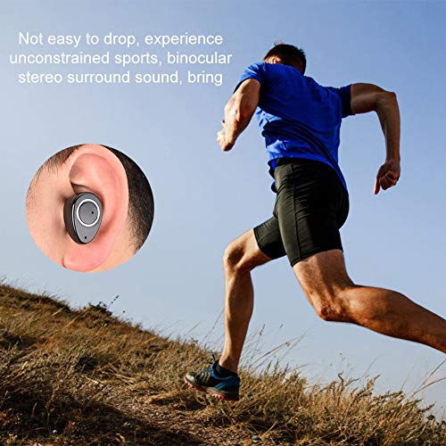 V BESTLIFE Bluetooth Earphone,Mini Wireless Dual Ear 3D Surround Stereo Sound Headset Noise Cancelling Support Multi-Point Connection