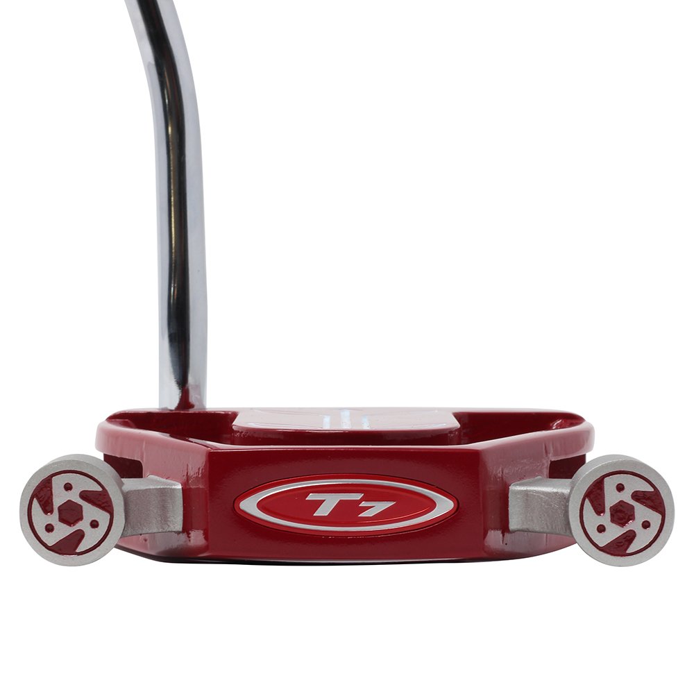T7 Twin Engine Red Mallet Golf Putter Right Handed with Alignment Line Up Hand Tool 34 Inches Short Men's Perfect for Lining up Your Putts