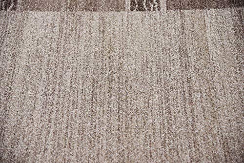 Unique Loom Del Mar Collection Area Rug - Sarah (2' 7" x 10' Runner, Dark Beige/ Brown)