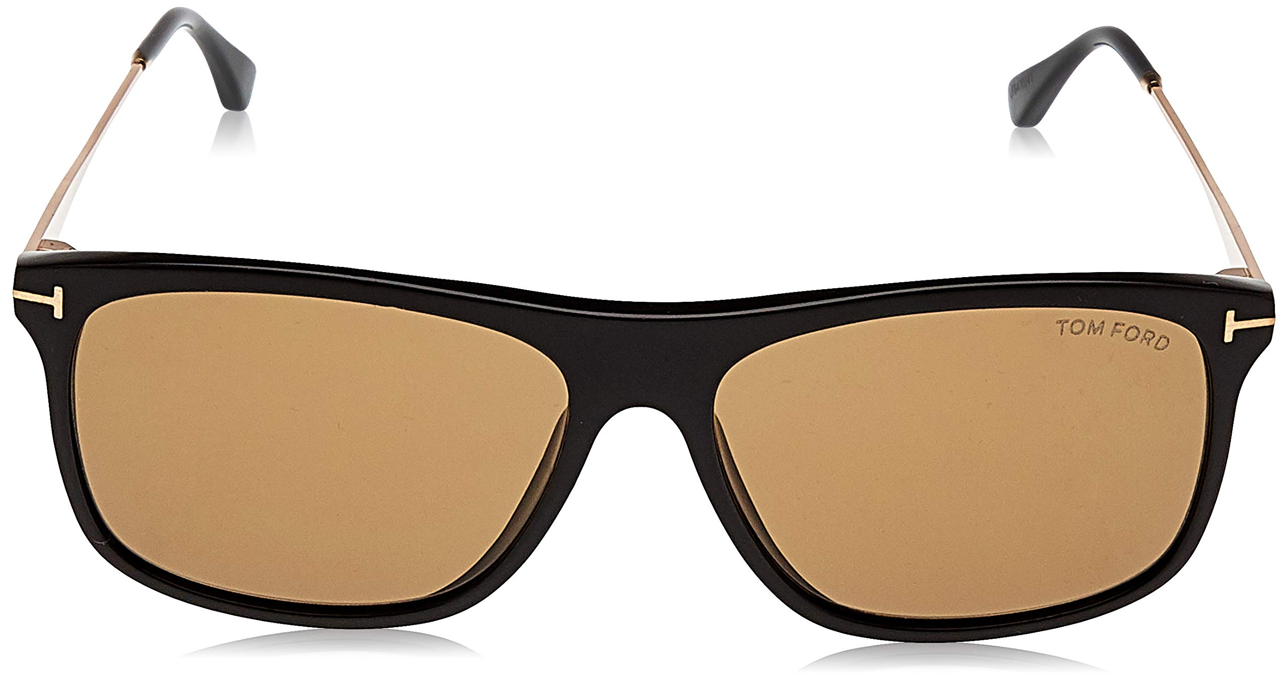 Tom Ford FT0588 01E Shiny Black Max Rectangle Sunglasses Lens Category 3 Size 5
