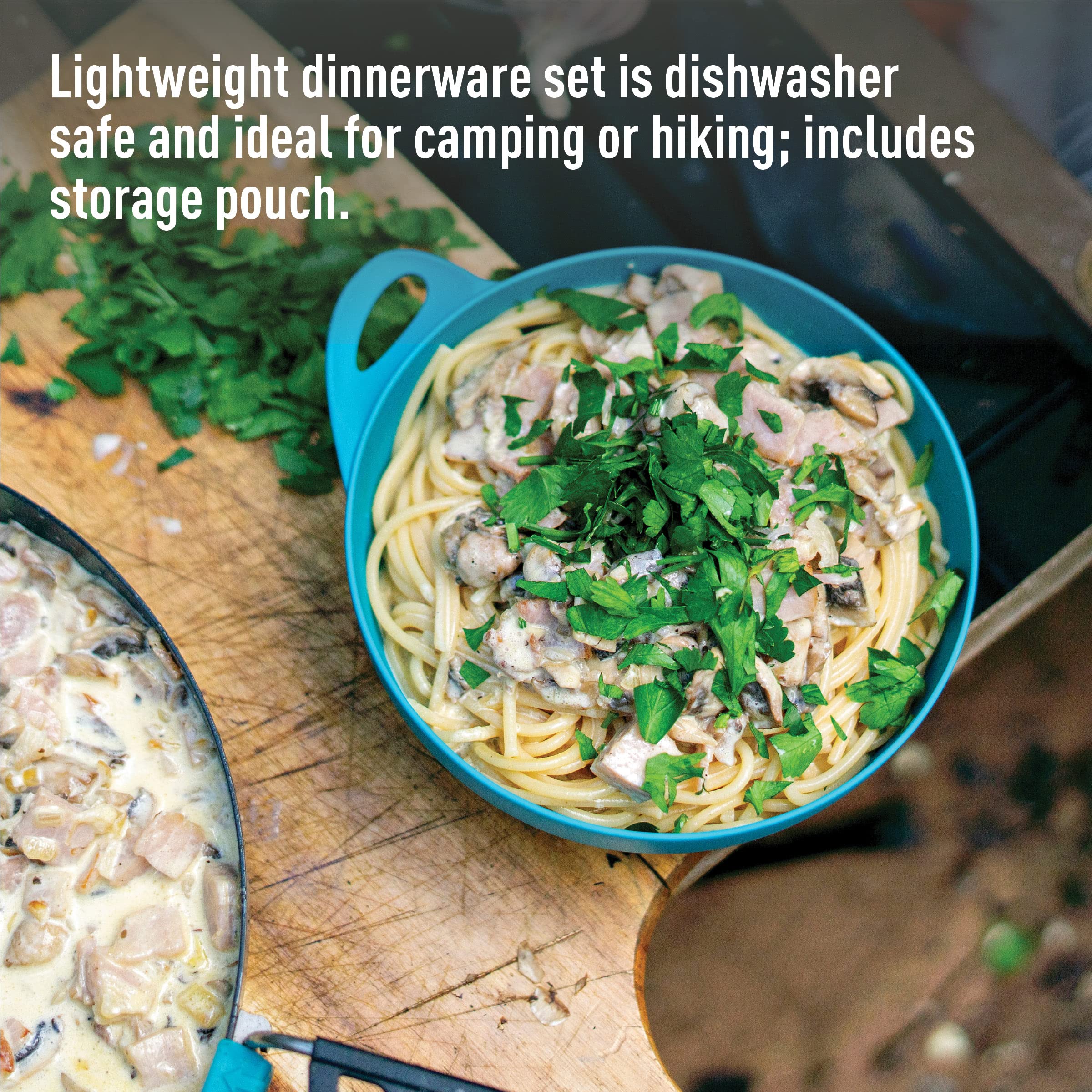 Sea to Summit Delta Camp 6-Piece Dinnerware Mess Kit, Pacific Blue