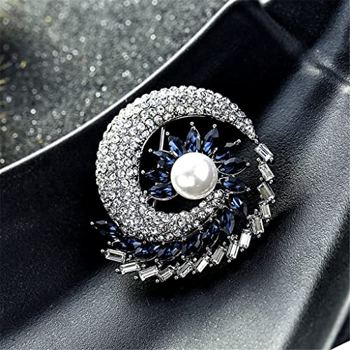 WSJIE Brooch Rose Gold Silver Brooch Ladies Pin Dress Jacket Accessories (Color : A, Size