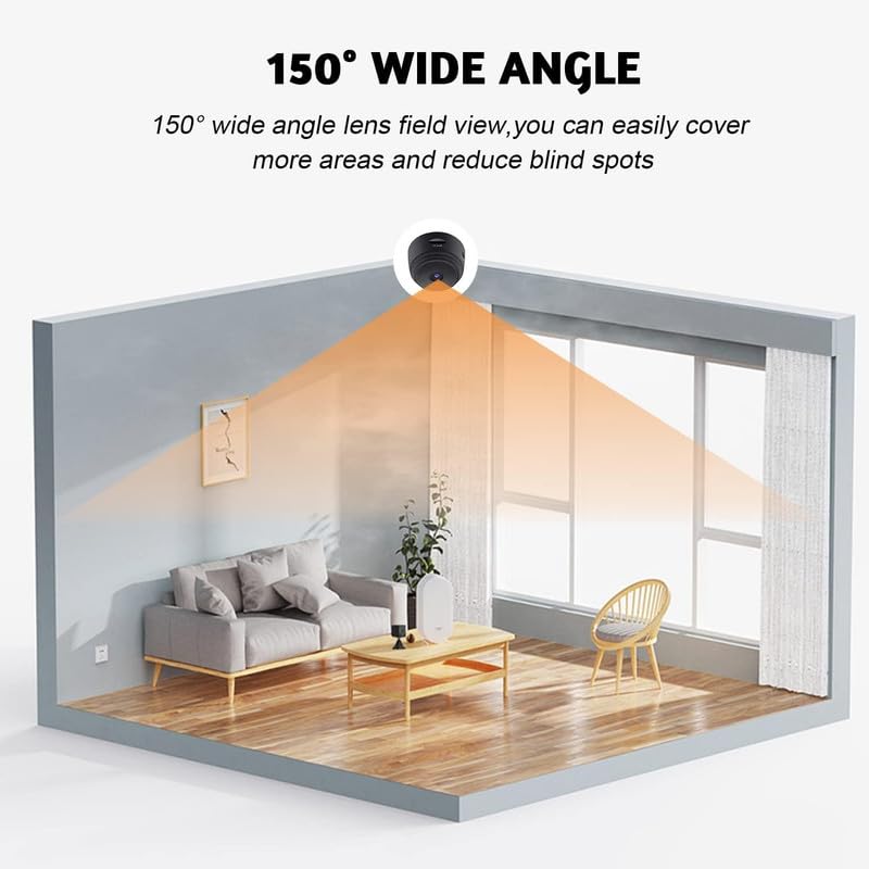 Usoway Spy Camera Hidden Camera,1080P Magnetic WiFi Mini Nanny Cam Wireless Camera for Home Office Security,Secret House Camera with Motion Detection Night Vision
