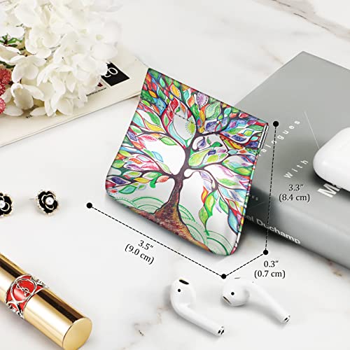 Squeeze Coin Purse, Fintie PU Leather Coin Pouch Change Holder for Woman Girls (Love Tree)