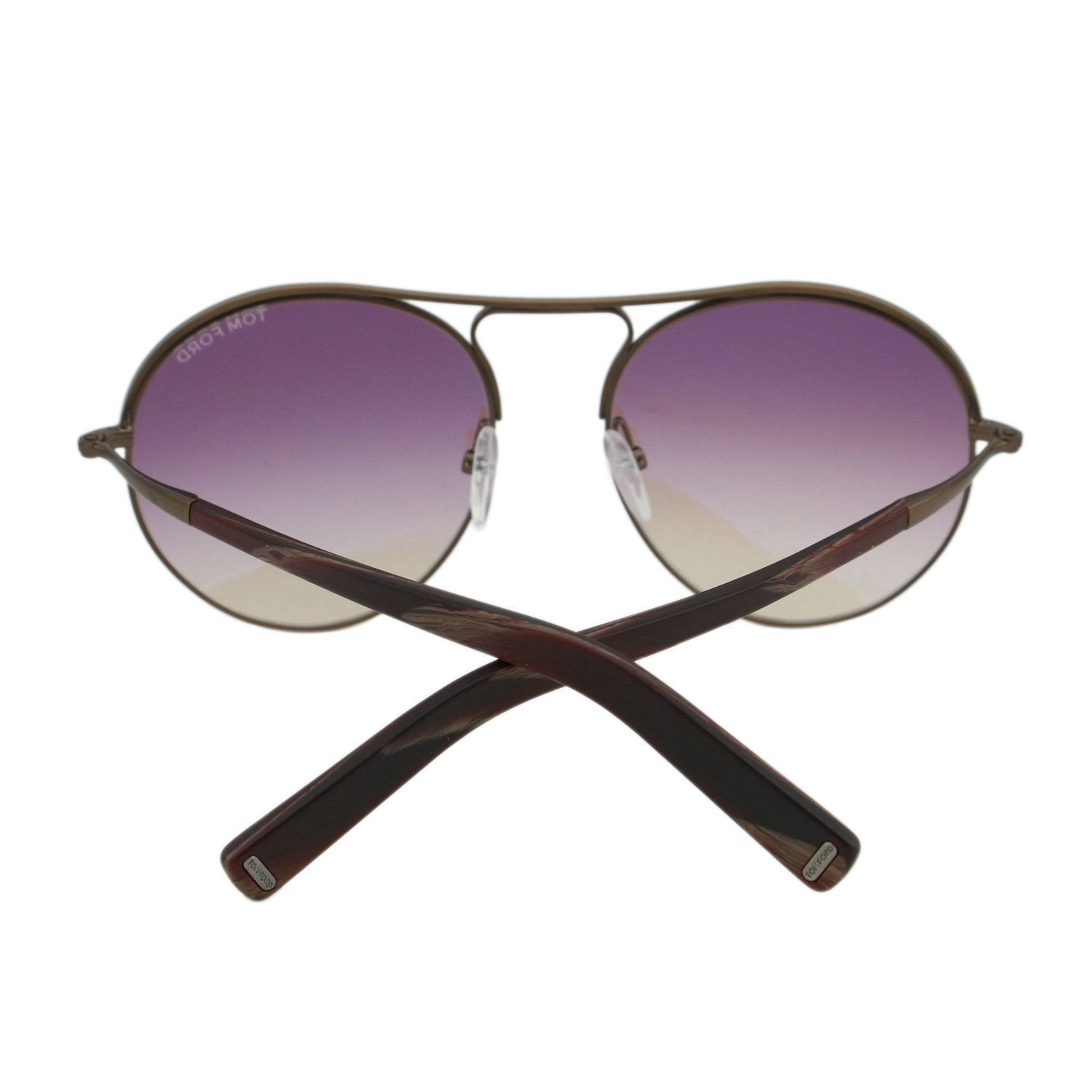 Tom Ford Gradient Bordeaux Round Sunglasses FT0449-49T