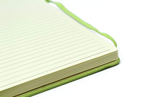 Silvine Executive Soft Feel Notebook Ruled with Marker Ribbon 160pp 90gsm 143x90mm Lime Green Ref 196T