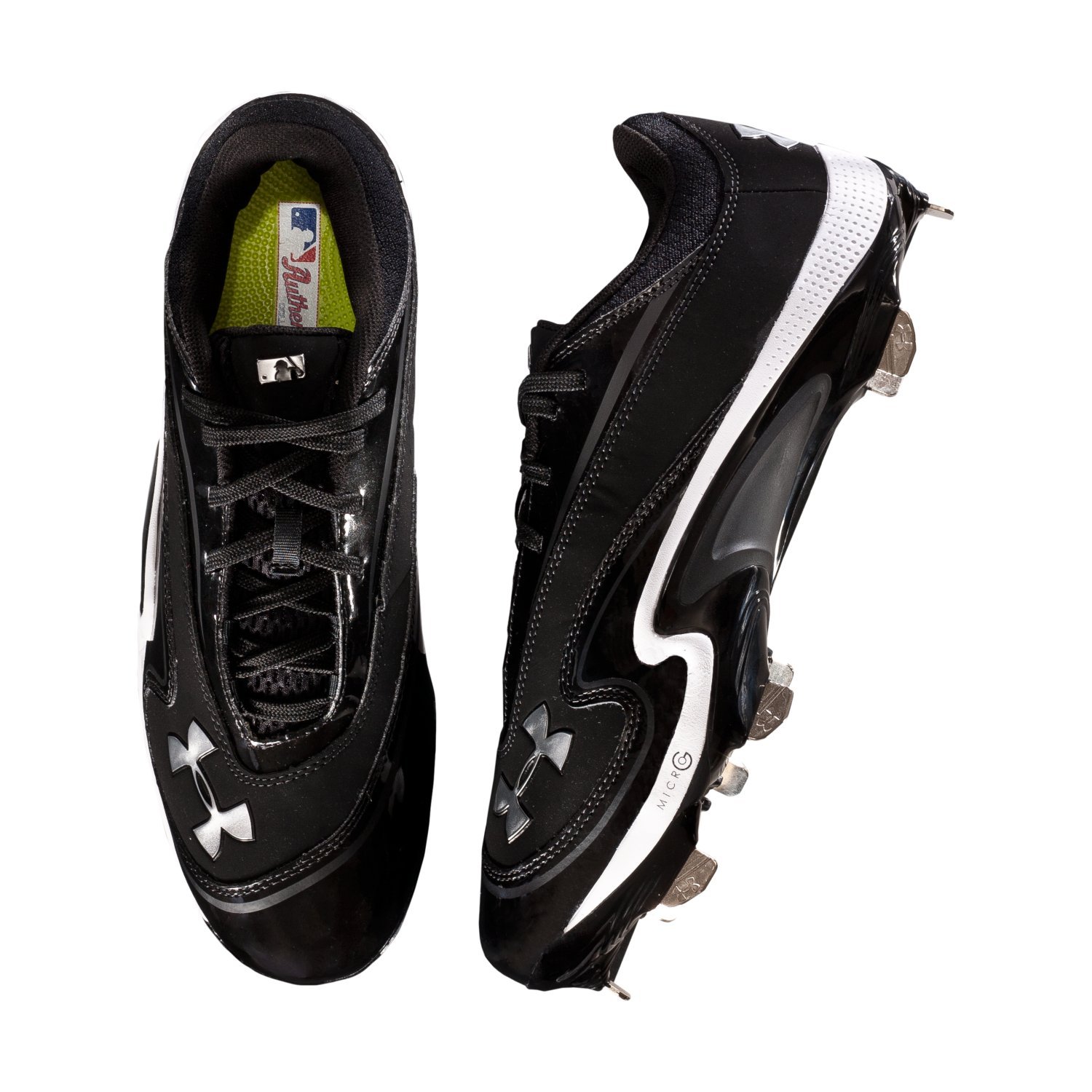 Under Armour Men's UA Natural III Low-Cut Baseball Cleats (13 D(M) US, Black/Kaleidescope/White)