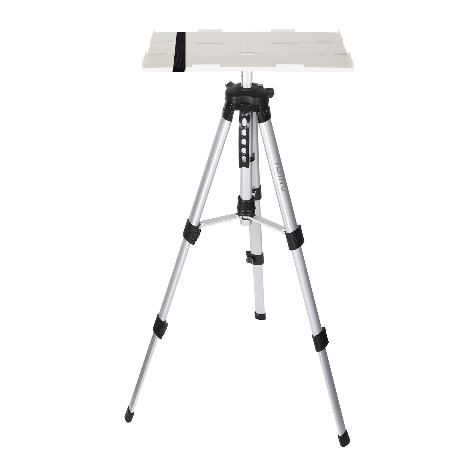 Vamvo Projector Stand, Portable Projector Tripod Laptop Stand with Case, Multi-Function Stand, DJ Equipment Holder Mount, Adjustable Height 16'' to 45'' with Tray, Suitable for Home Theater or Stage