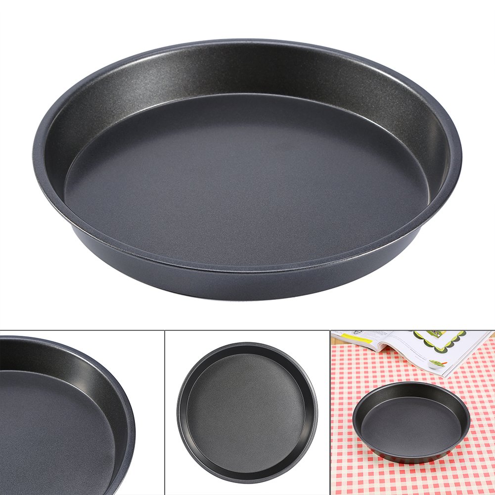 Yosoo 8 inch Carbon Steel Non-stick Round Pizza Pan,Microwave Oven Baking Dishes Pans