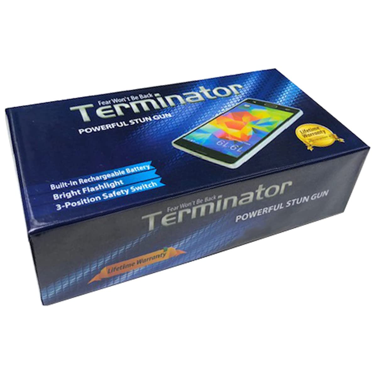 Terminator SGCPM-89 BV Smart Cell Phone Stun Gun - Heavy Duty Rechargeable with LED Flashlight