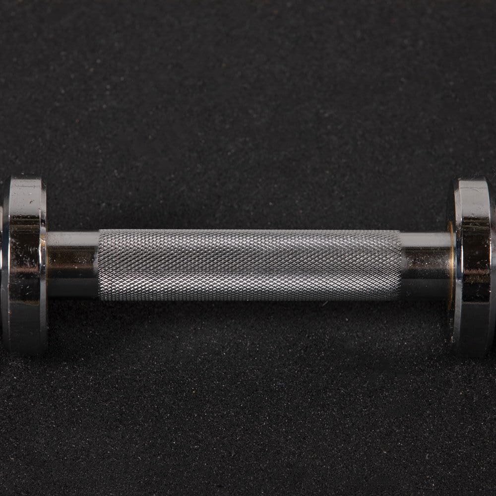 Titan Fitness Single 15in Loadable Olympic Dumbbell Bar, 400 LB Capacity, Knurled Handle for Home Gym Strength Training
