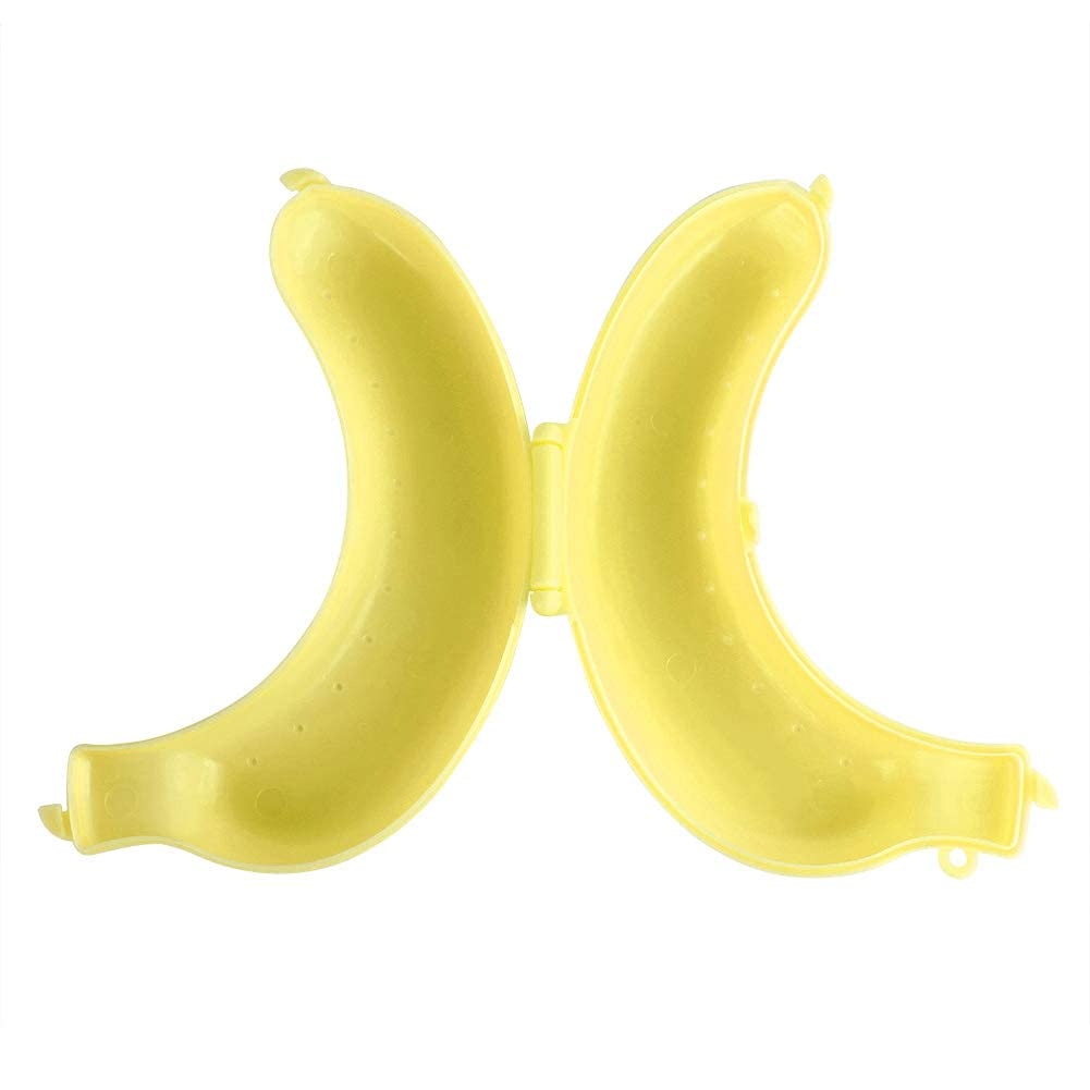Yosoo123 Banana Protector Box, Cute Plastic Fruit Banana Protector Box Holder Case Lunch Container Storage 19.5x13x4.4cm/7.6x5.1x1.7inch
