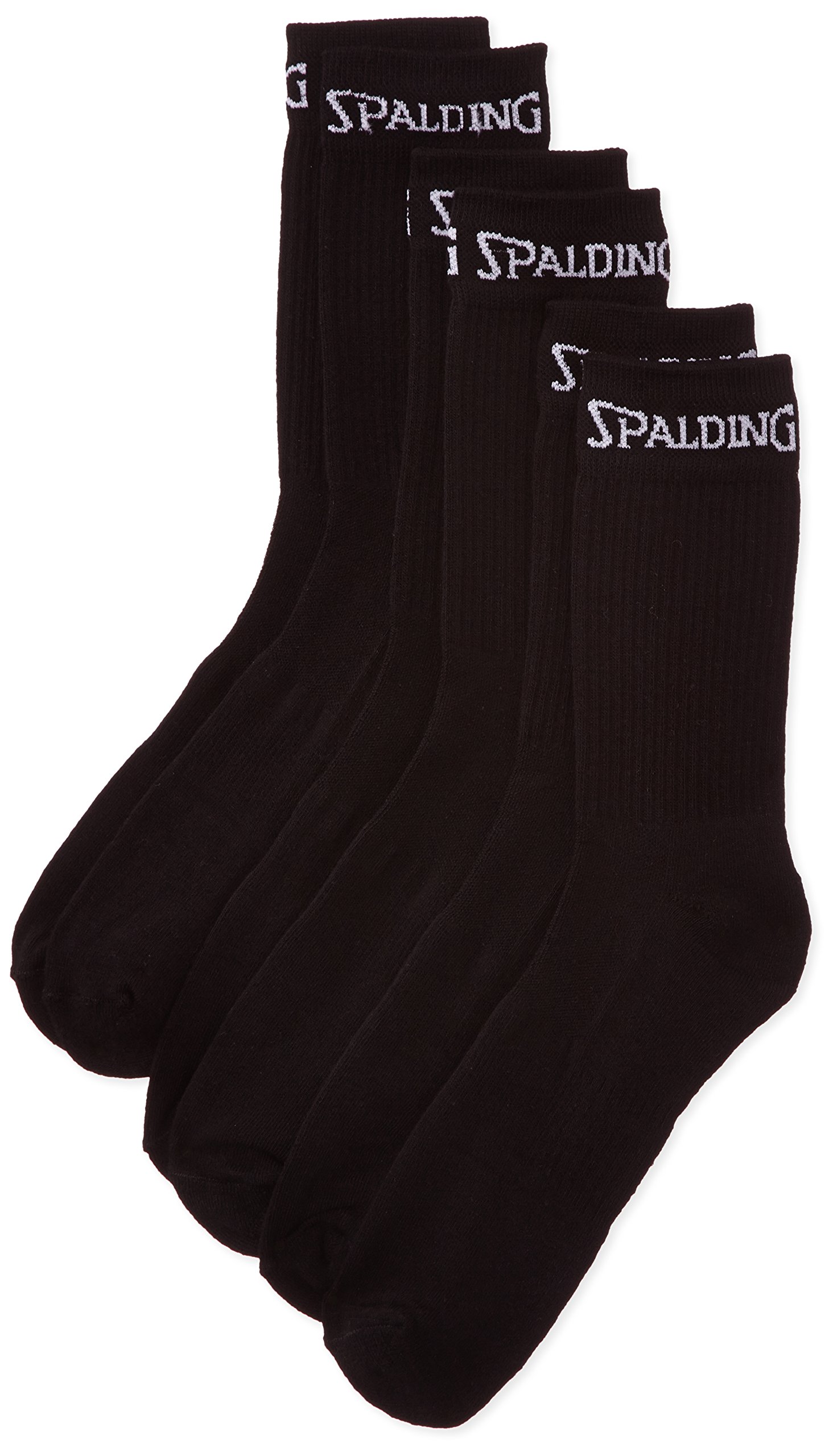 Spalding Socks Mid Cut (PU 3 Pairs) black, Größe 46-50