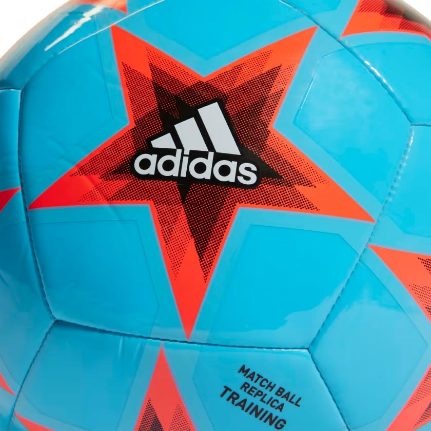 Unisex-Adult UCL Club Ball Bright Cyan/Black/Solar Red/White 5