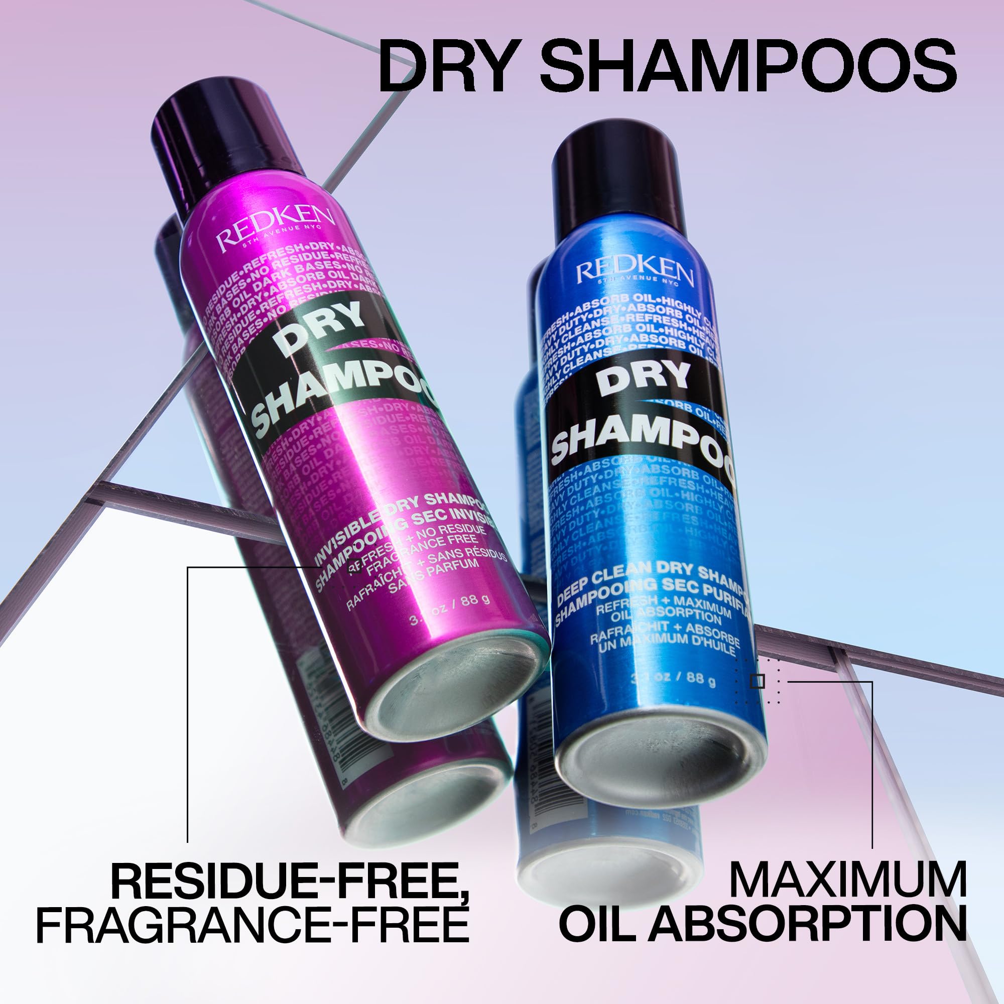 REDKEN Dry Shampoo, Instantly Refreshes Hair and Absorbs Oil Between Washes, For All Hair Types, Deep Clean, 91 g