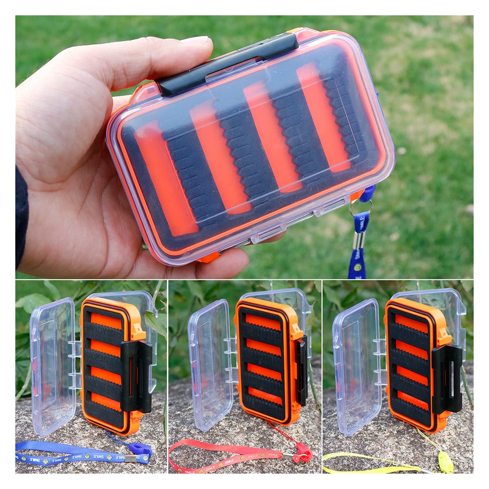 YUXI8541NO Fishing Tackle Box Fishing Tackle Box Carp Bait Hook Lure Storage Transparent Accessories Tools Soft Lining Fly Plastic Case Tackle Box