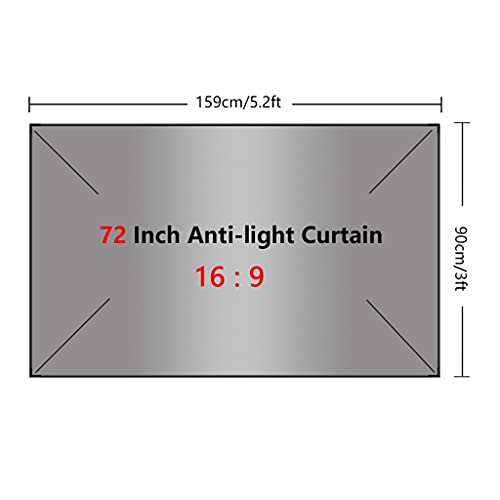 XDDCDH Projector Screen Simple Anti-Light Curtains 16: 9 Portable Home 3D Digital Pojector Curtain Projection Screen (Size : 84 inch)