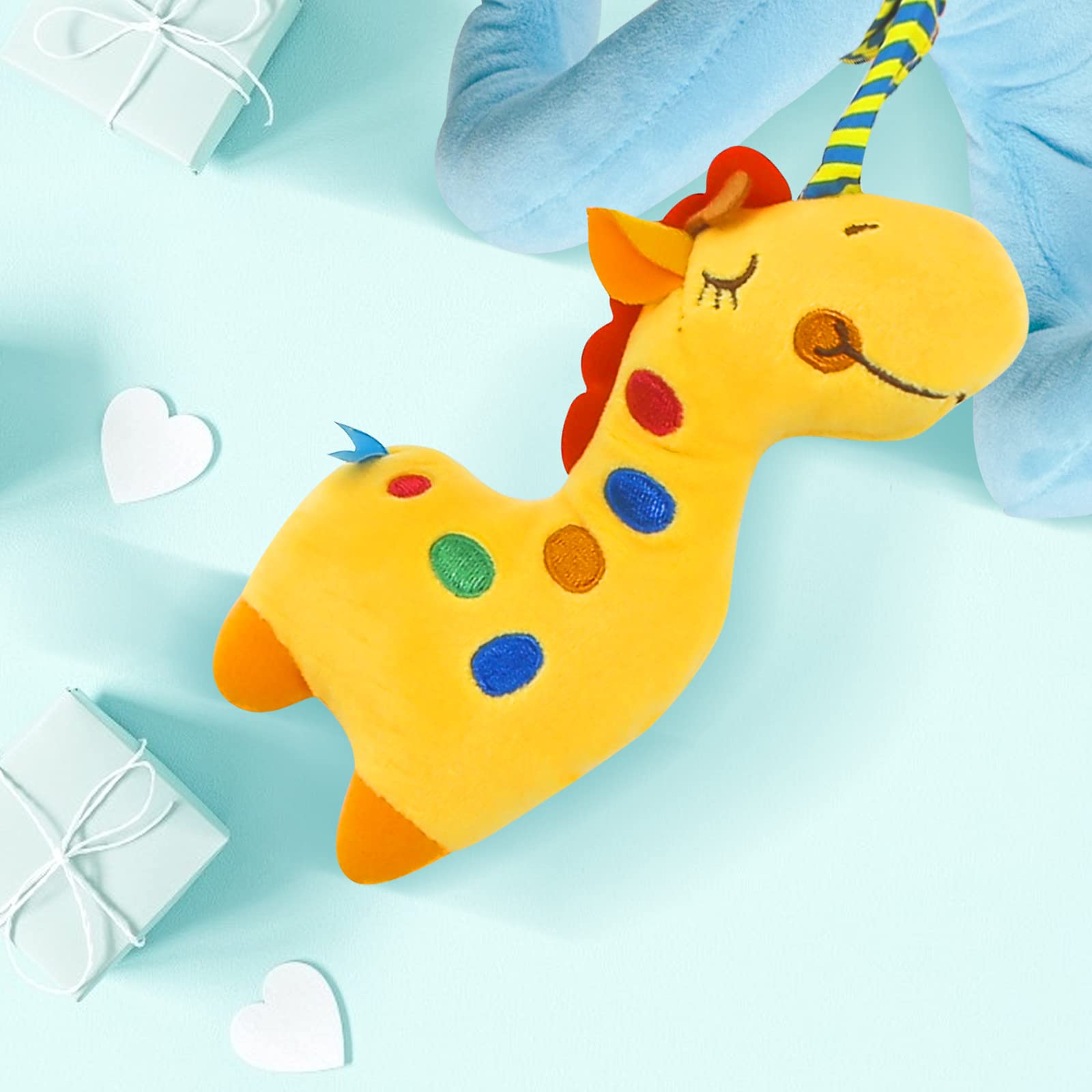 VX-star Baby Pram Crib Ornament Hangings Blue Cute Little Elephant Shape Design Spiral Plush Toys Stroller and Travel Activity Toy