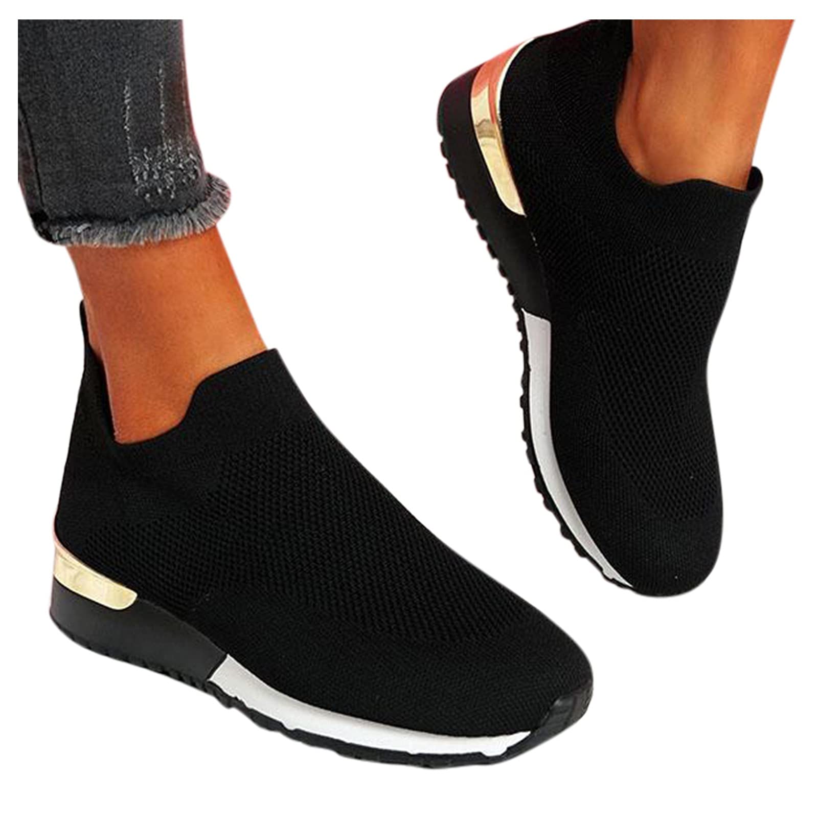 Womens Sneakers Slip On Walking Shoes Breathable Running Shoes Lightweight Mesh Gym Shoes Non Slip Workout Shoes Sneakers