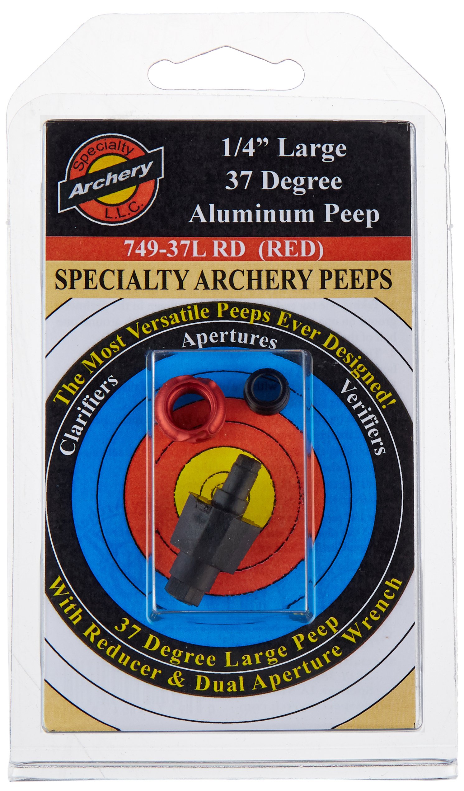 Specialty Non-Hooded Peep - 1/4" Large Red