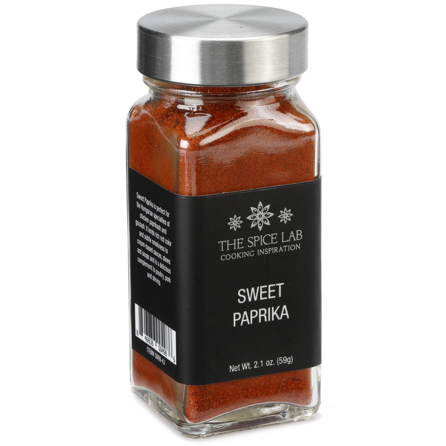 The Spice Lab Sweet Paprika Powder - High Color ASTA 120+ - 2.1 oz French Jar ā Premium Gourmet Spanish Paprika Powder - Vegan All Natural Kosher Non GMO Gluten Free Spice ā Rich in Antioxidants