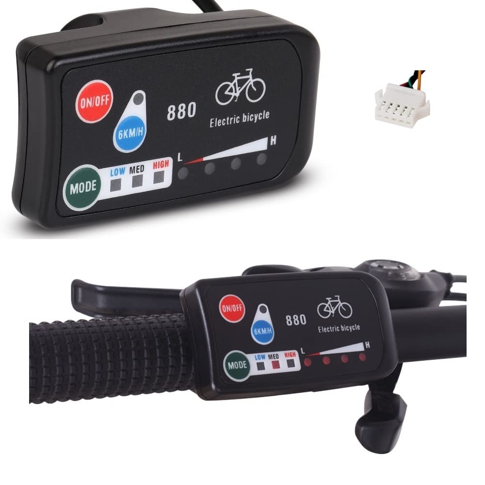 通用 Ebike Display Screen KT LED880 36V/48V KUNTENG SM Connector Intelligent Display for Electric Bicycle Conversion
