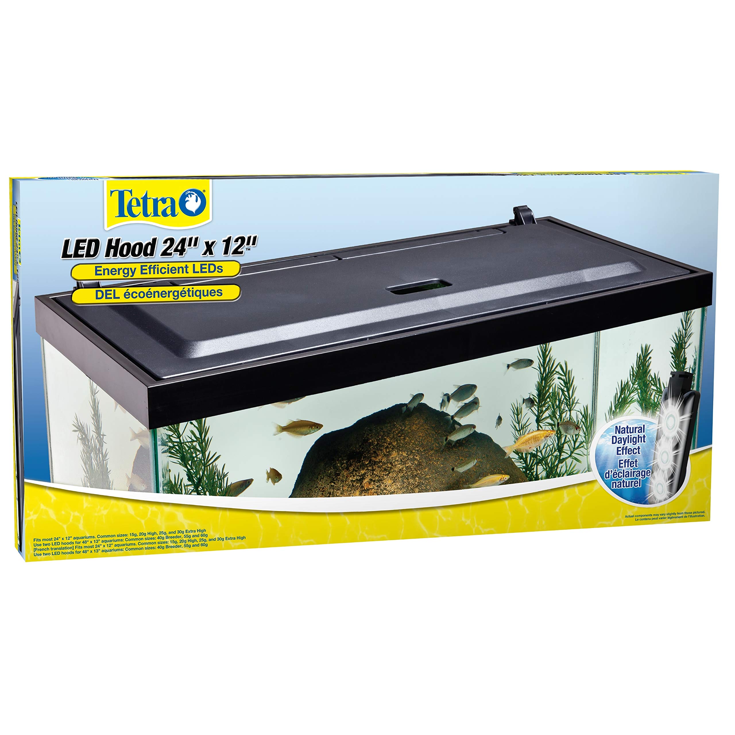 Tetra LED Aquarium Hood, Low Profile, Energy Efficient Hood With Lighting