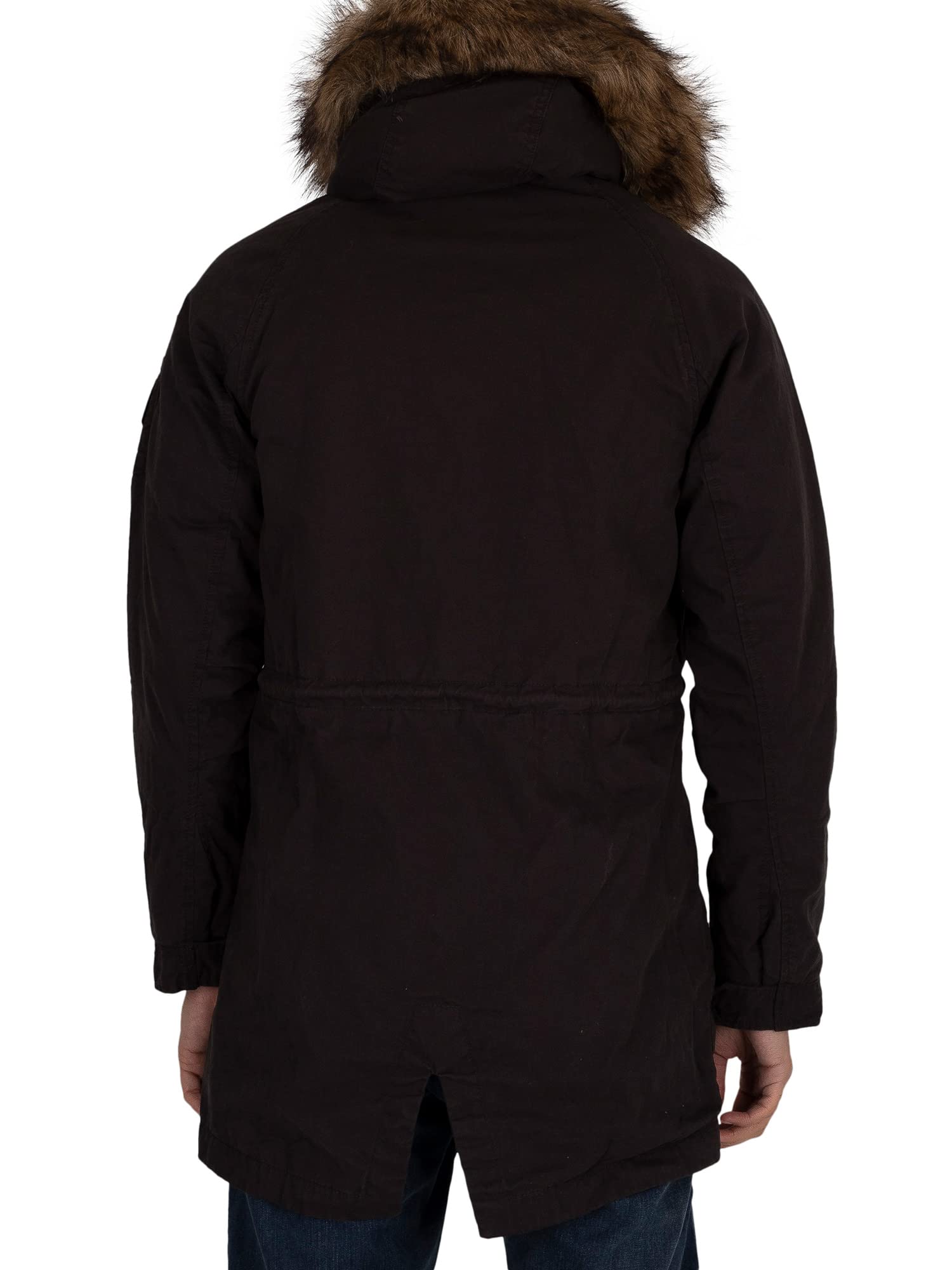 Superdry Mens Mountain Rookie Aviator Parka Jacket Furnace Black Size M