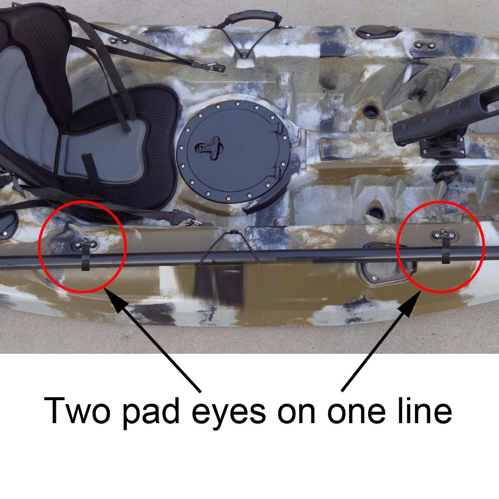 YYST Kayak Paddle Holder Kayak Paddle Clip Kayak Paddle Storage Clip - Attached to Your Pad Eye OR D Rings - Hold Two Paddles - No Paddles Included