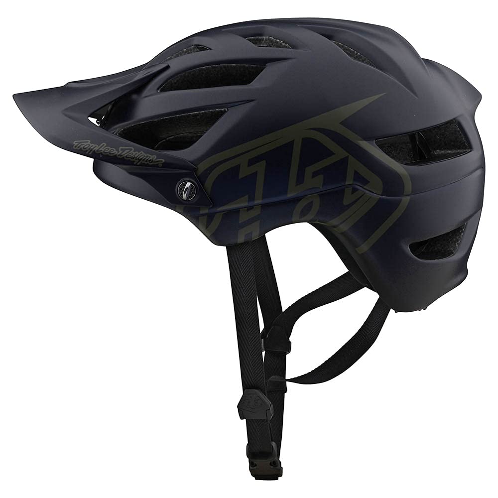 Troy Lee Designs Adult|All Mountain|Mountain Bike Half Shell A1 Helmet Drone (Navy/Olive, SM)