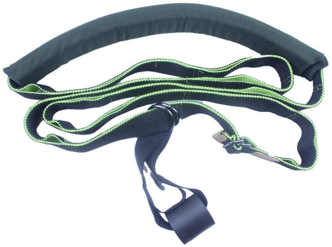 ZCM Belt Yoga Rope Leg Lacing Stretching Yoga Accessories Dance Soft Opening Lower Waist Trainer Elastic Pull Rope(Color:Green+Black)